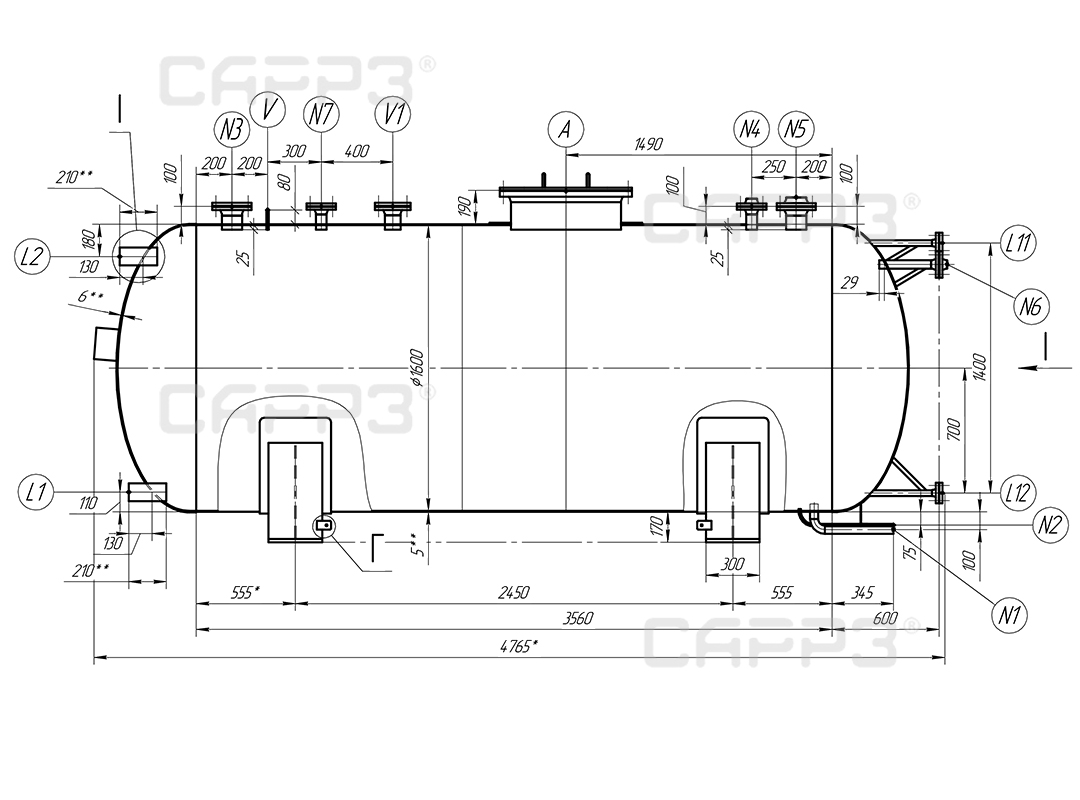 Газовые сепараторы вертикальные и горизонтальные